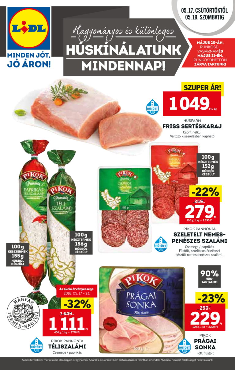 Lidl legújabb akciós újság – íme a 2018. 05.17-05.23 között érvényes ajánlatok