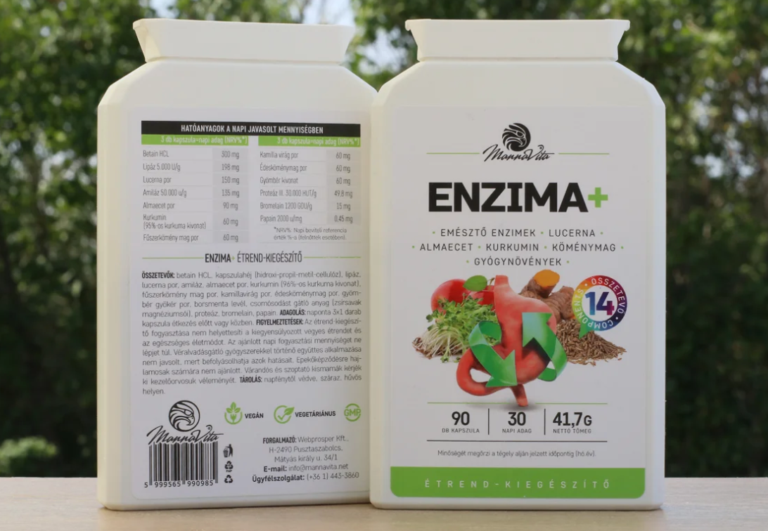 Emésztés segítő enzimek – az Enzima+ étrend-kiegészítő segít!